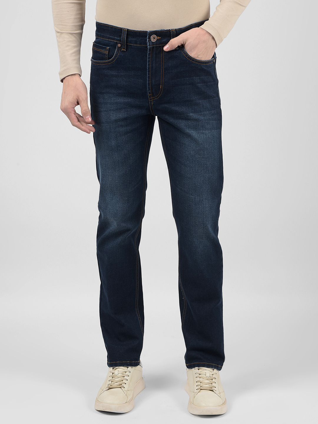 Numero Uno Men's Slim Fit Light Fade Blue Jeans ||Knockout Global ...